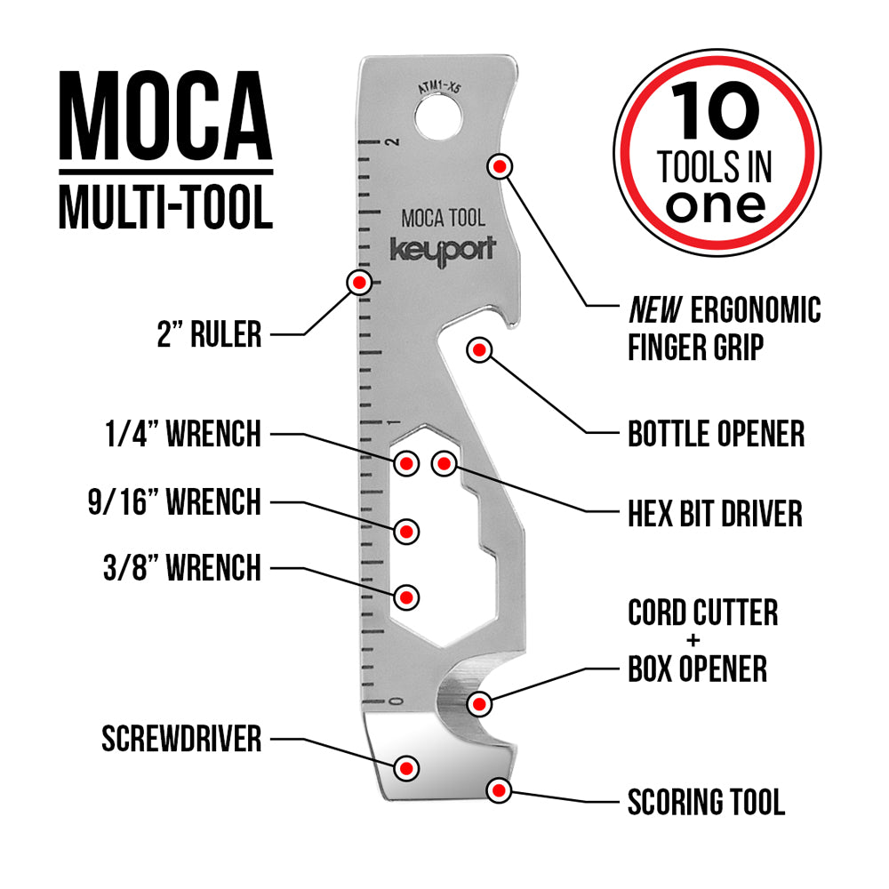 Keychain Multi-Tool | Keyport MOCA 10-In-1 EDC Key Tool