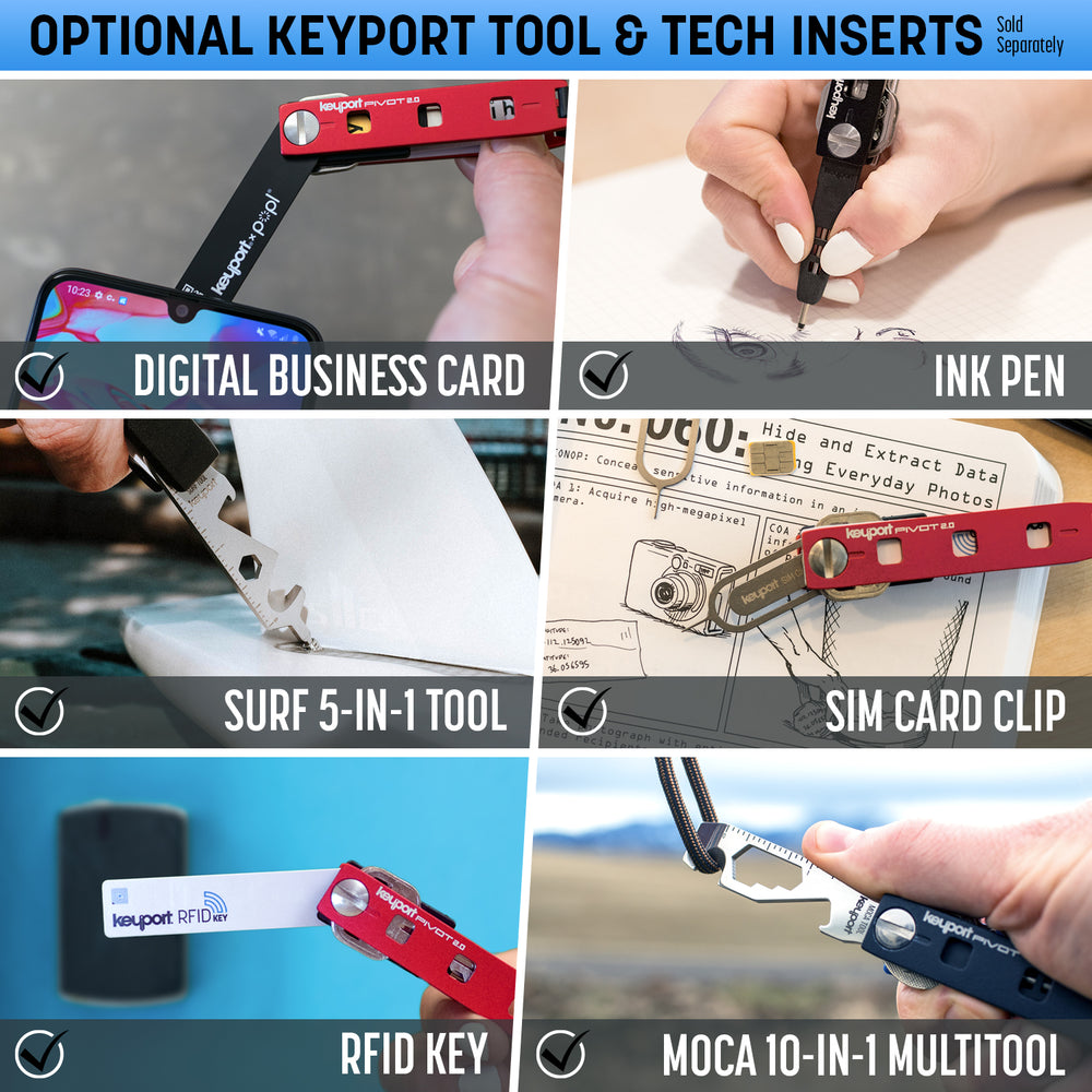 Pivot 2.0 - Key Organizer Keychain, EDC Keychain | Keyport