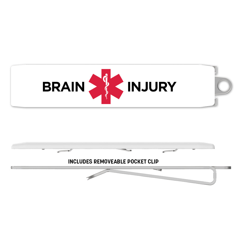 Medical Alert Clip - Traumatic Brain Injury (TBI) | Keyport