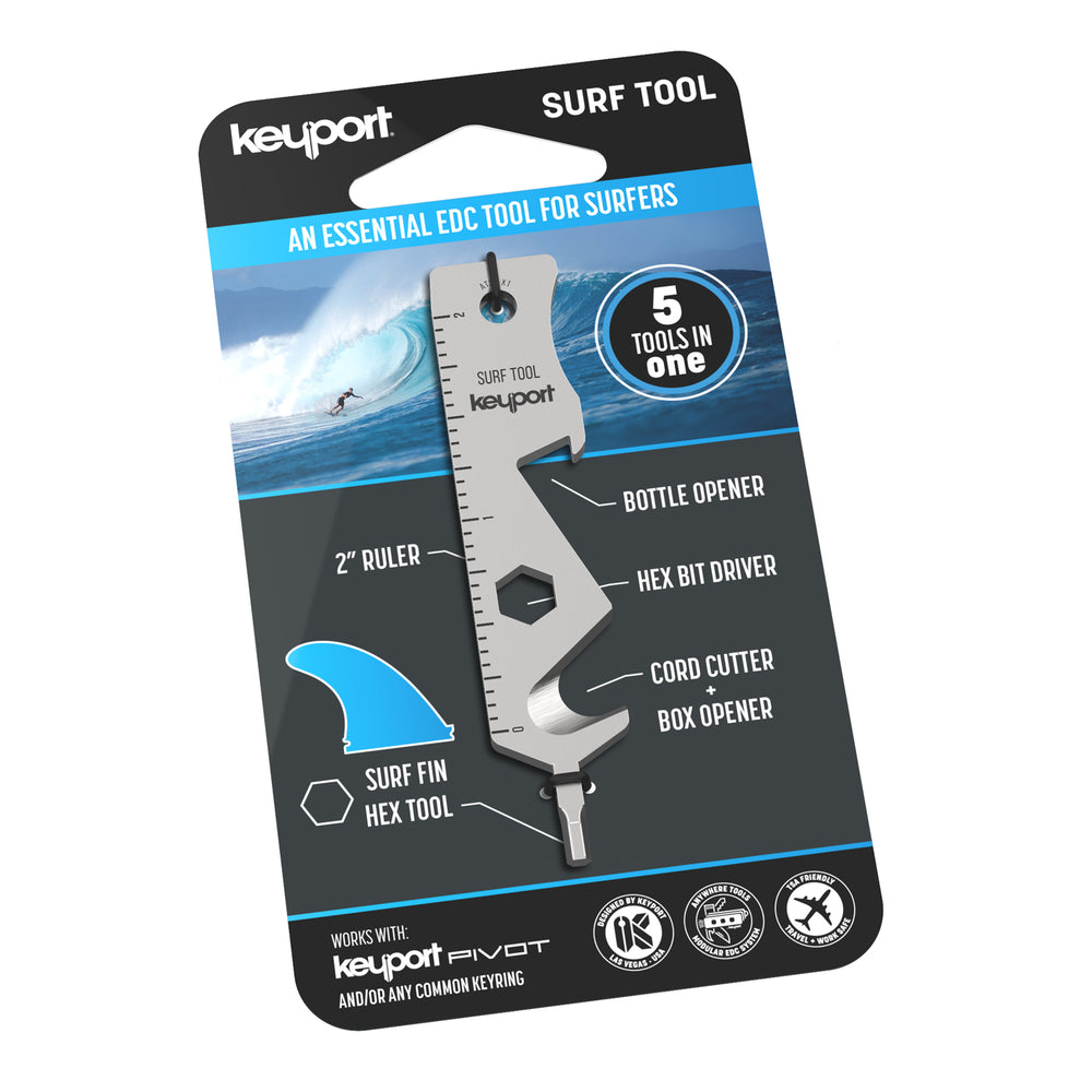 Surf Tool | Surf Fin Key | Multi-Tool for Surfers | Keyport